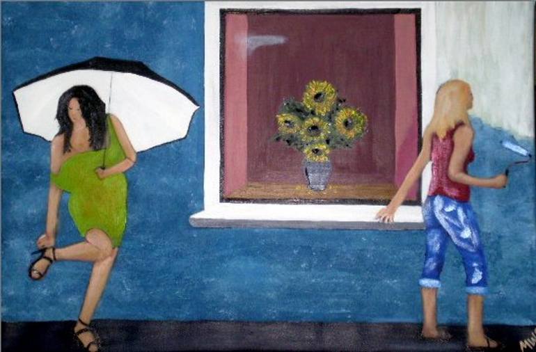 Sunflowers Painting by Mark Shearman | Saatchi Art