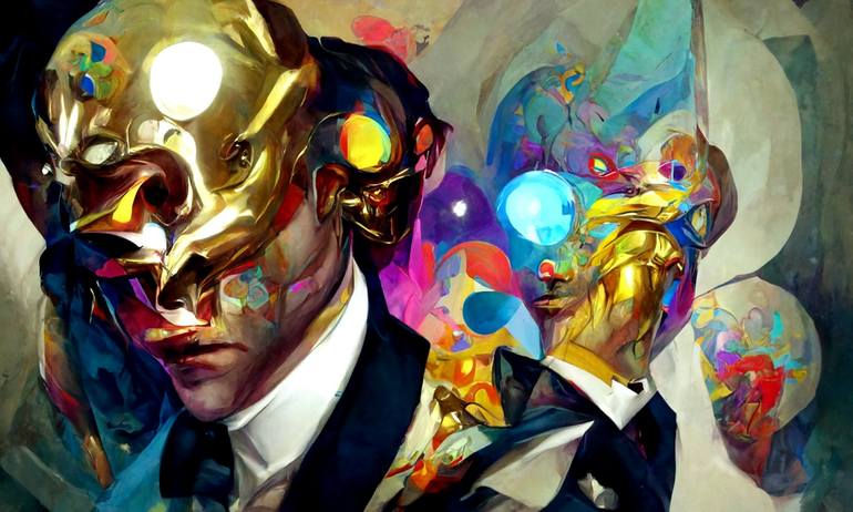 Golden Greed Painting by Bruno Grossi | Saatchi Art