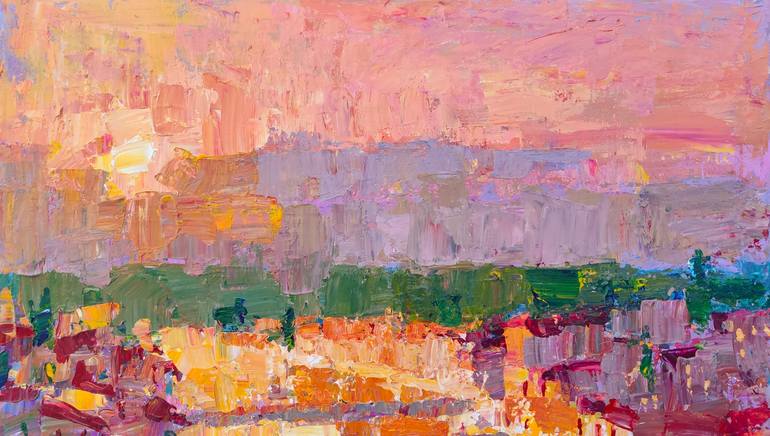 Florence Evening Original Acrylic Painting Painting by Sergey Gusev ...