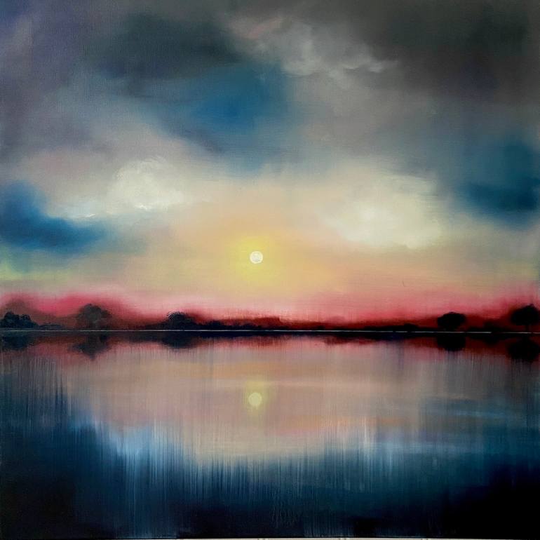 Between Ponds Painting by Simone Russell | Saatchi Art