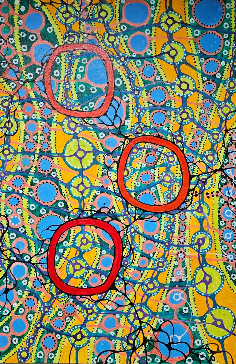 Network Painting by Laura Vizbule | Saatchi Art