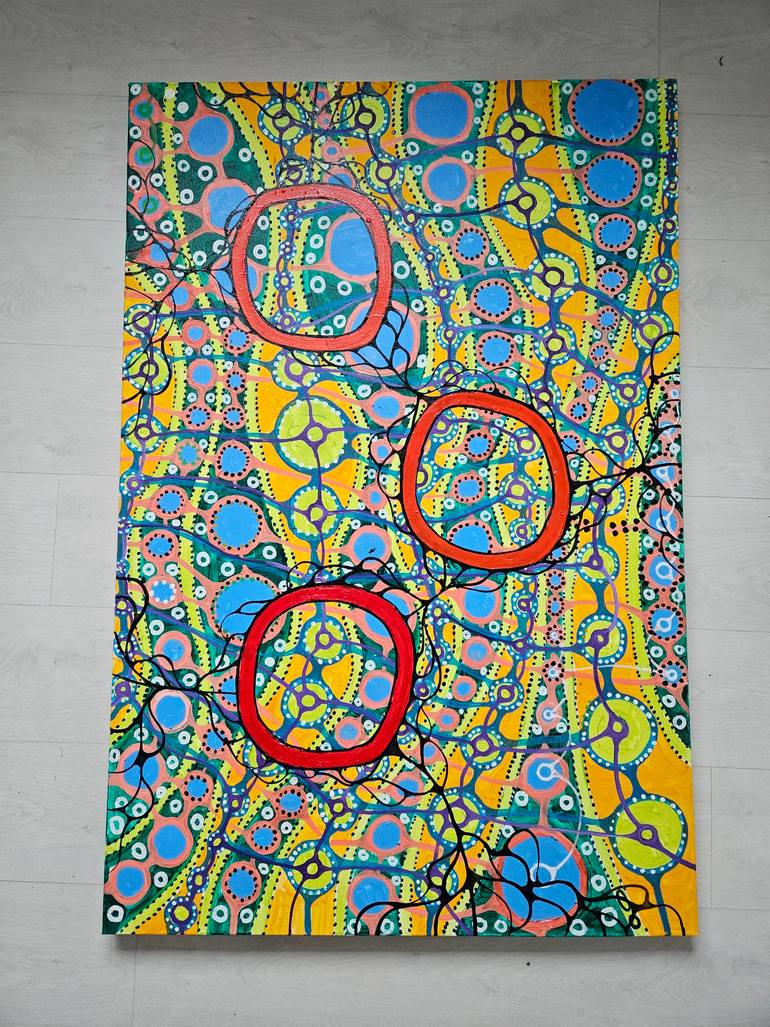 Network Painting by Laura Vizbule | Saatchi Art
