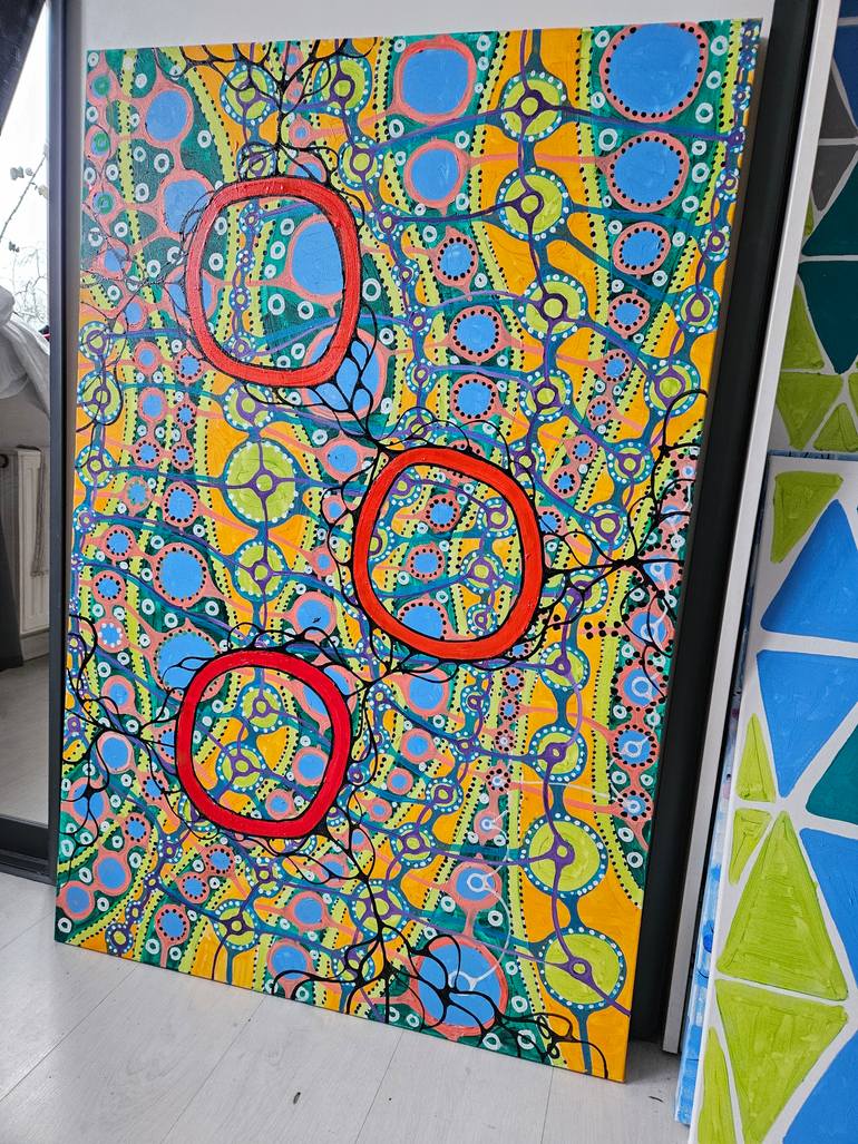 Network Painting by Laura Vizbule | Saatchi Art