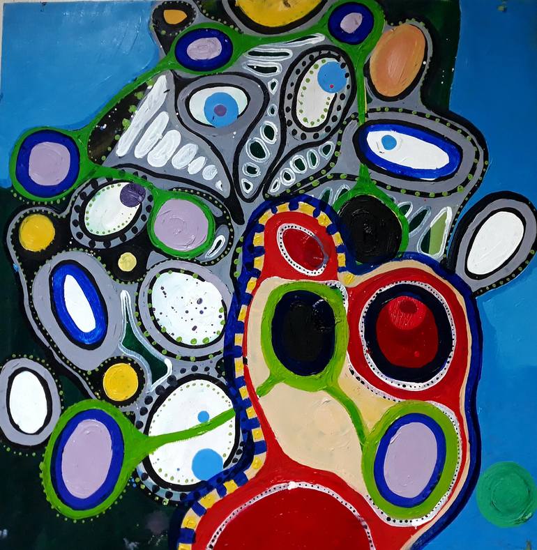 network Painting by Laura Vizbule | Saatchi Art