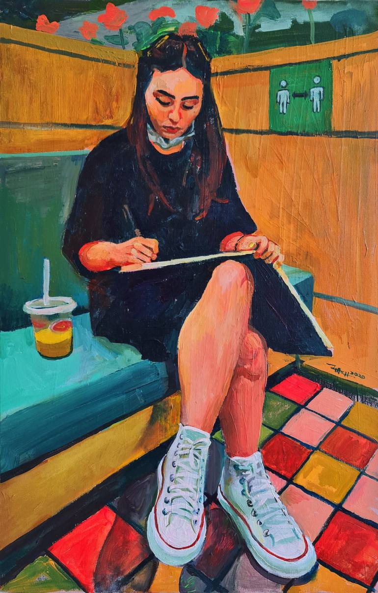 Gabriela Drawing Painting by Lucas Bianchi | Saatchi Art