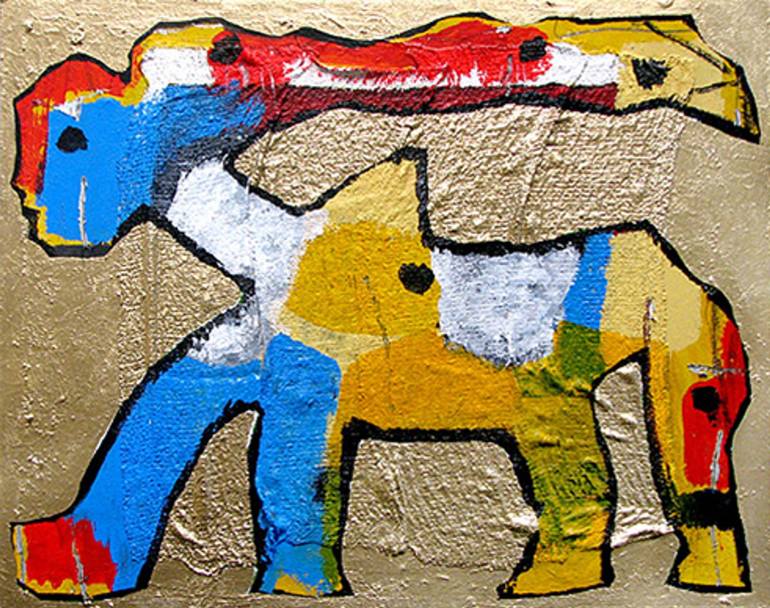 cuadrupado II Painting by david herrera | Saatchi Art