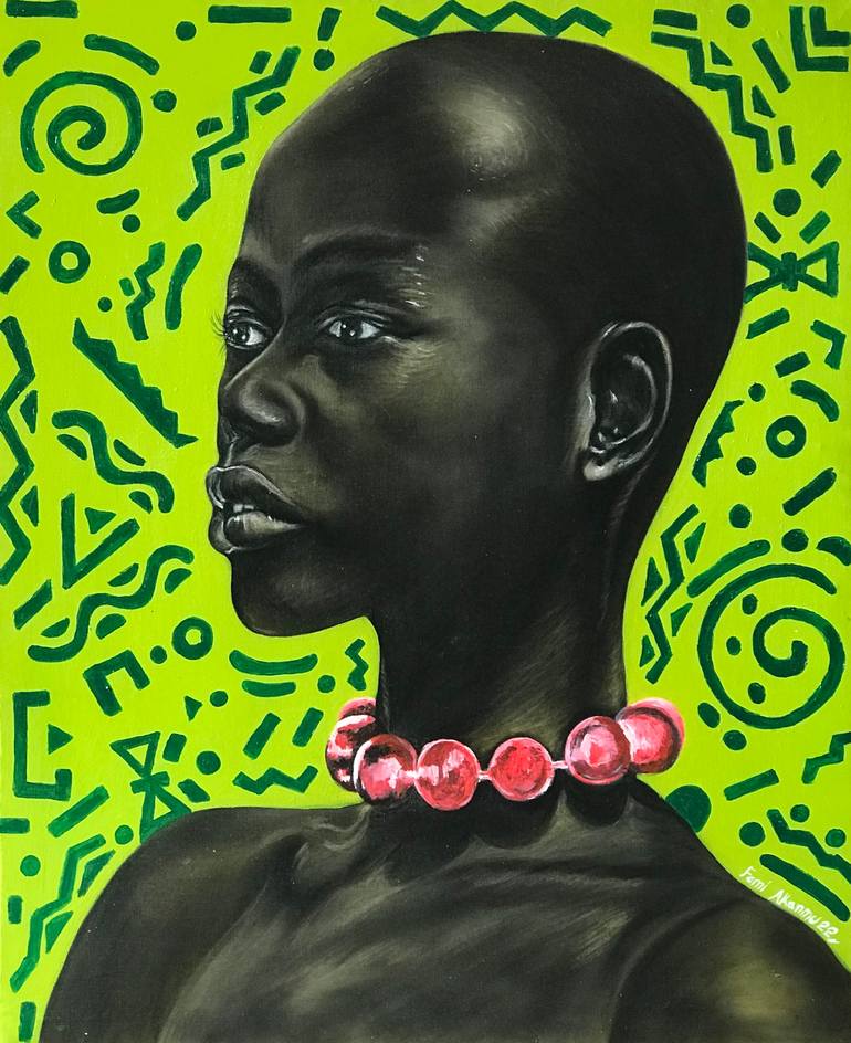 Soul Gazing Painting by Oluwafemi Akanmu | Saatchi Art