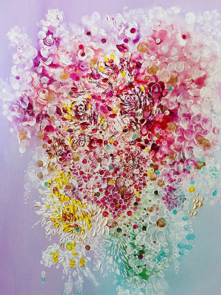 the smile of the flowers (Acryl & Oil Paint) Drawing by Niloufar ...