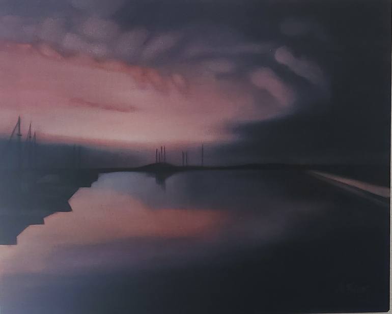 Sunset Devon Painting by A Blunt | Saatchi Art