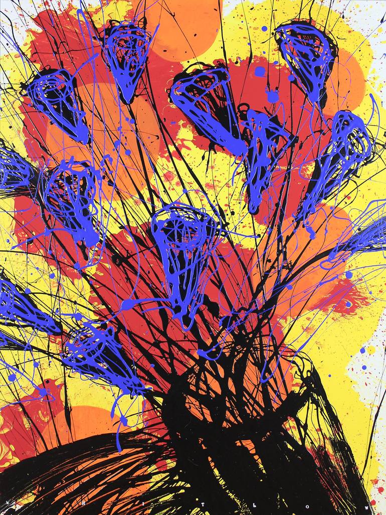 Quantum Flowers Painting by Donald Whitlow | Saatchi Art