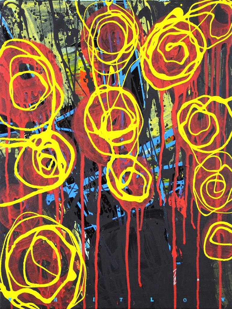 Quantum Blooms Painting by Donald Whitlow | Saatchi Art