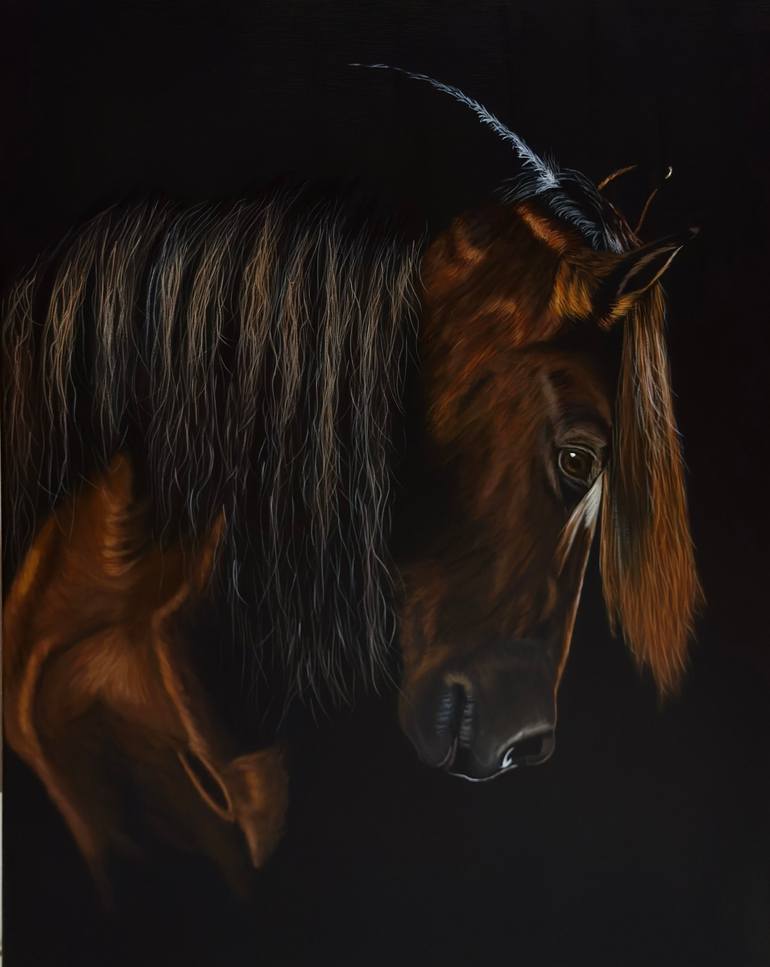 Submission of the Fire Horse Painting by Svitlana Maslova | Saatchi Art