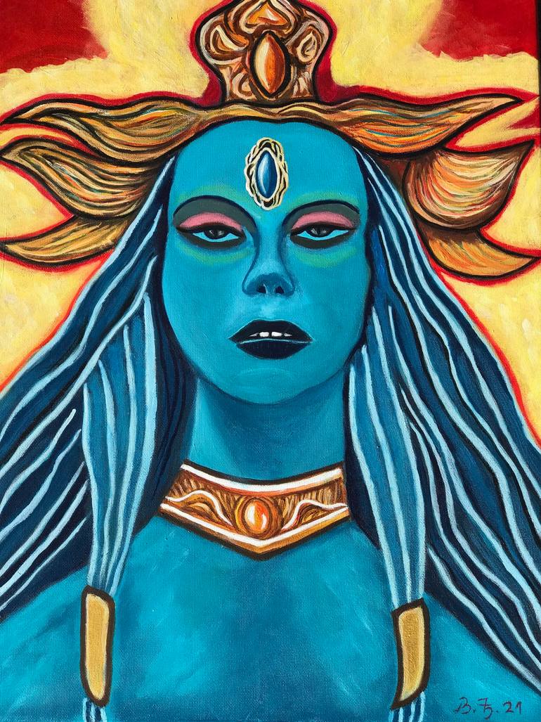 Goddess Kali Painting by Vaso ĐUrović | Saatchi Art