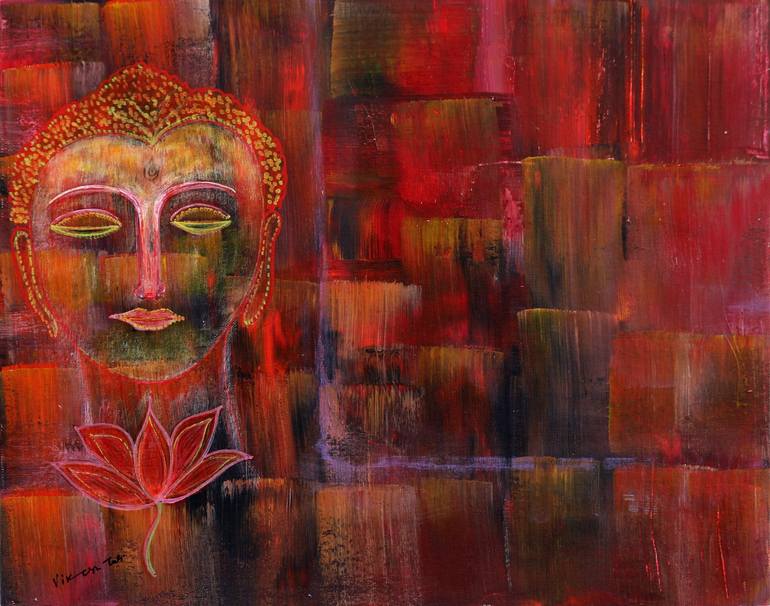 The Buddha Painting by Tuliartwork Tuli | Saatchi Art