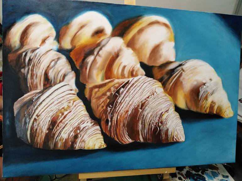Croissants Painting by Ling Feng | Saatchi Art