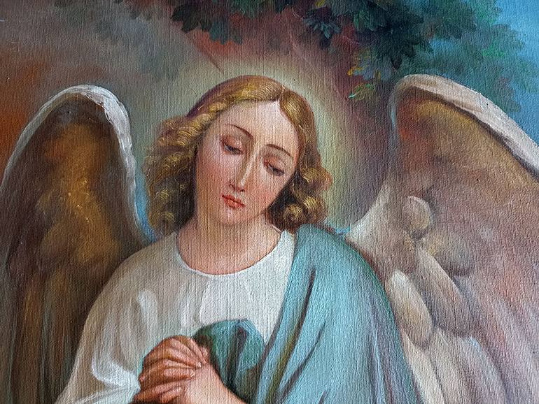 Guardian Angel painting. Painting by Mikaelo Artista Plastico | Saatchi Art