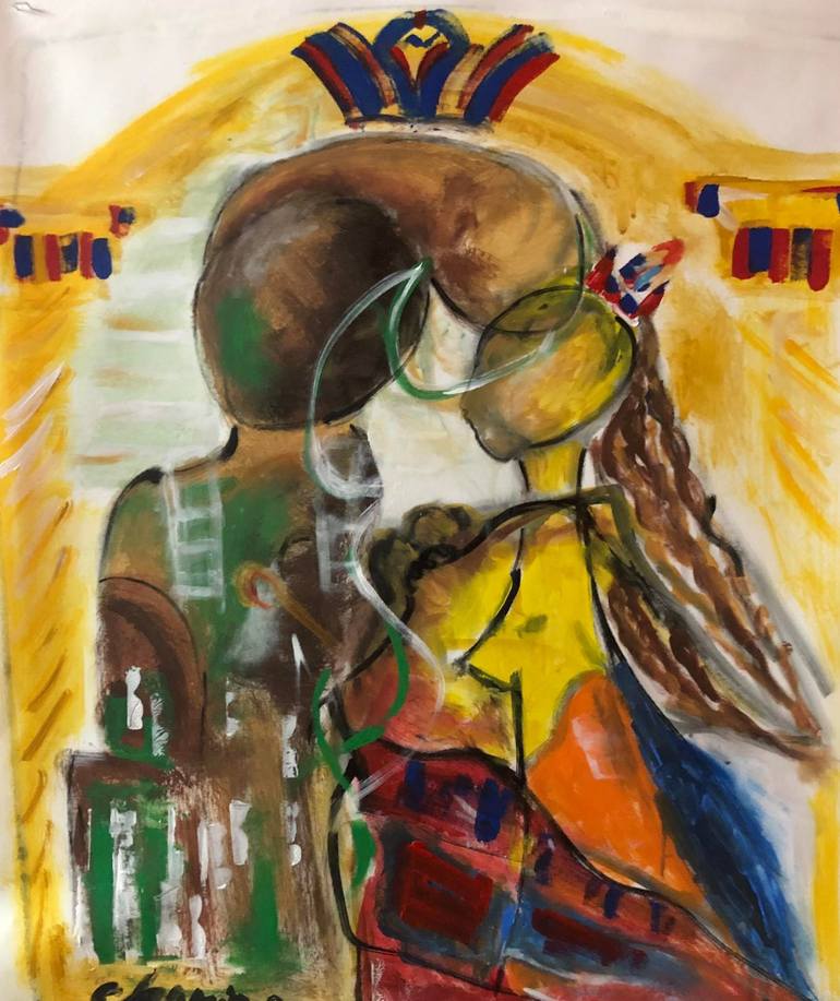 Ezadora confession Painting by Shereen Ragab | Saatchi Art