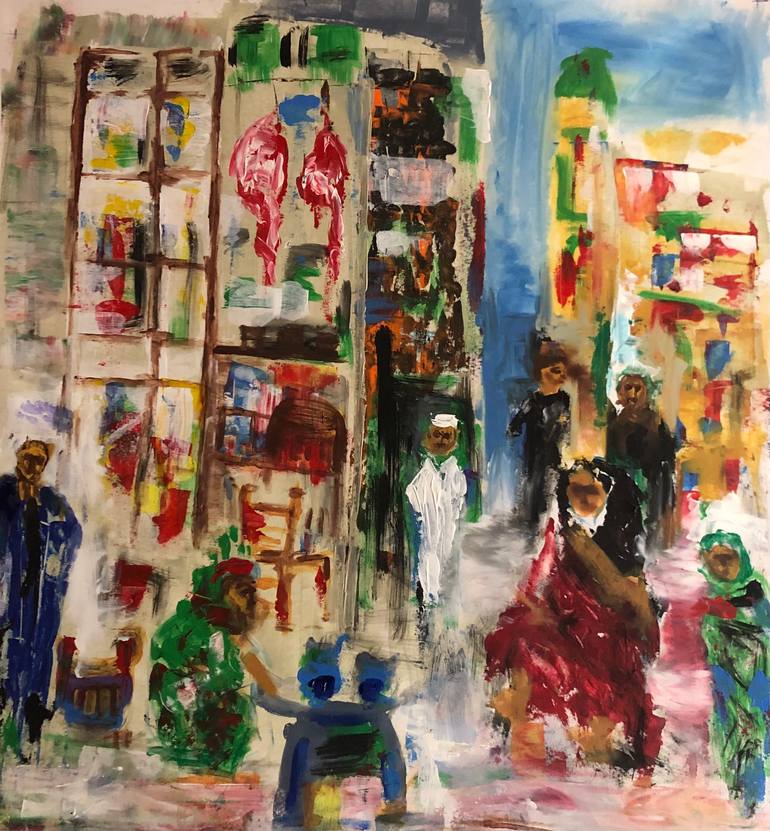 The butcher Painting by Shereen Ragab | Saatchi Art