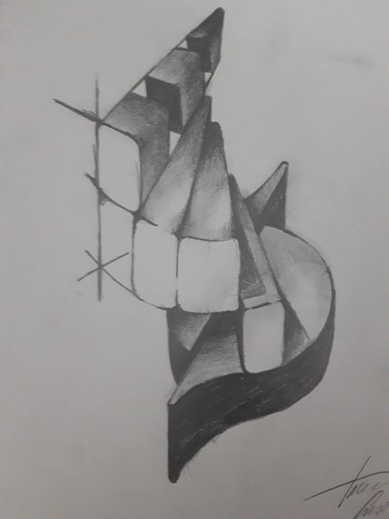 Staircase to nothing Drawing by joao coutinho | Saatchi Art