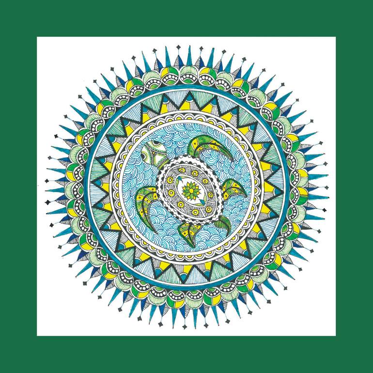 Madhubani Mandala 02 Painting by Neha Arora | Saatchi Art