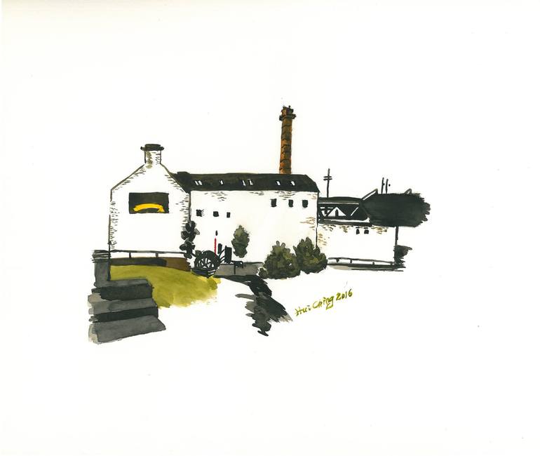 Scotch Whisky Distillery Painting by Rose Hsu | Saatchi Art