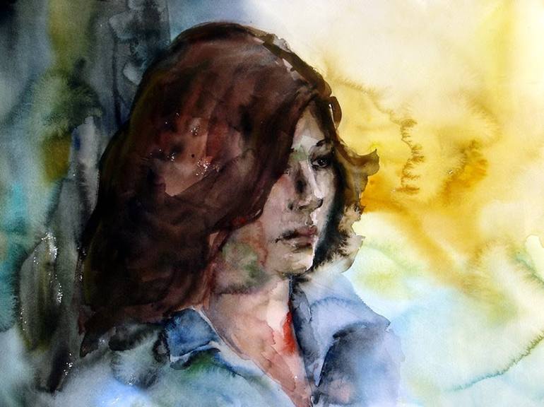 Anna Painting by Alisa Adamsone | Saatchi Art