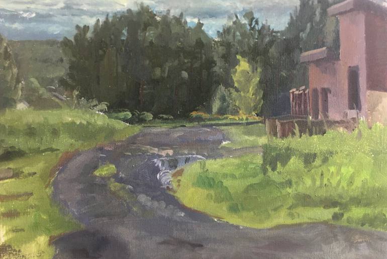 Rainy day Painting by Vlad Shikhov | Saatchi Art