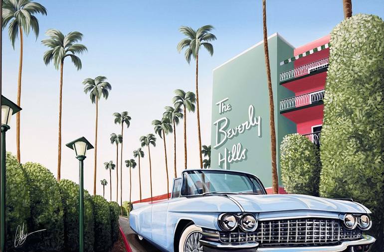 Framed - Cruising Past The Beverly Painting by Chris Riley | Saatchi Art