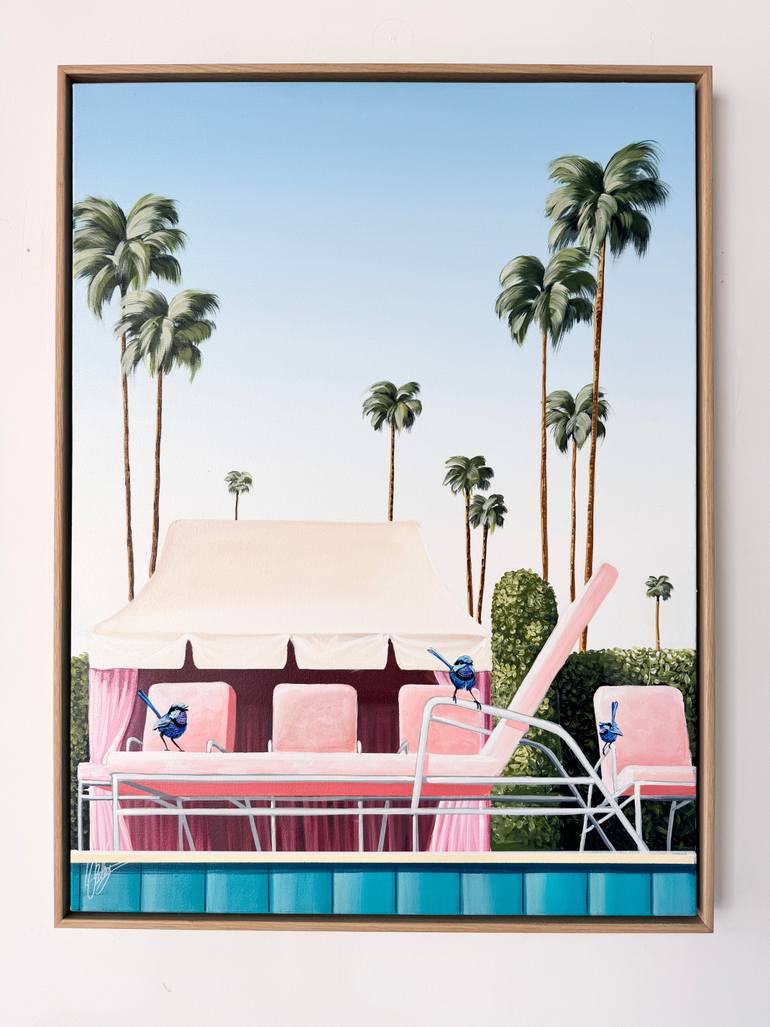 Birds Weekend At The Beverly - 80 x 105cm - Framed Painting by Chris ...