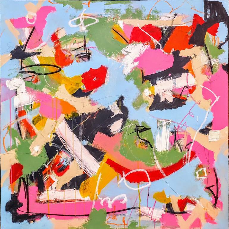 Personal geography Painting by Alfonso Sánchez | Saatchi Art