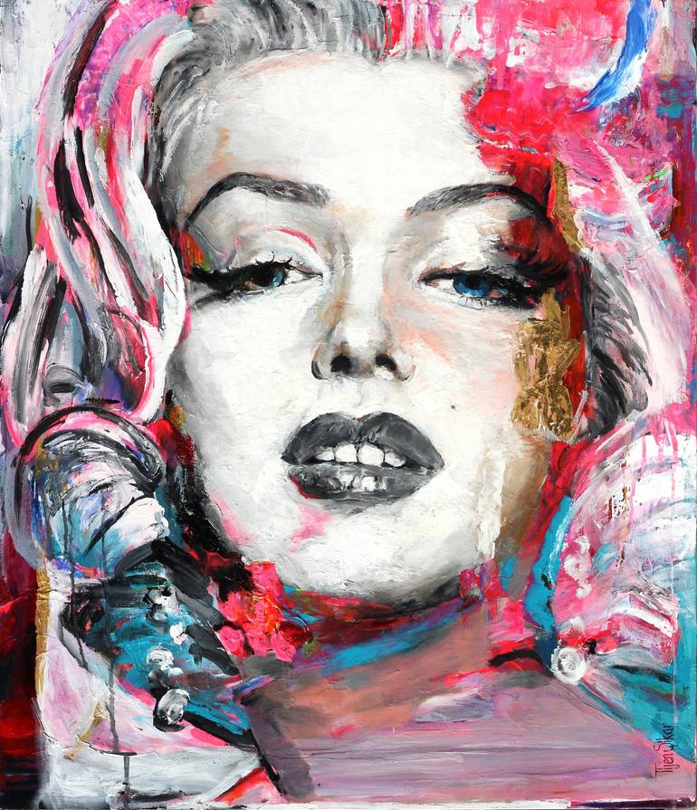 Portrait of MARLYN MONROE Painting by Tijen Sikar Parla | Saatchi Art