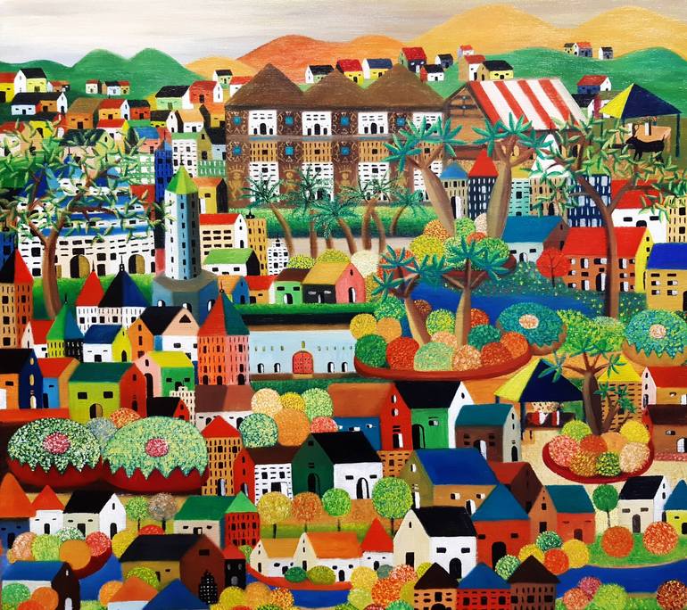 Taitung Tribes Village No. 04 Painting by Kc Wang | Saatchi Art