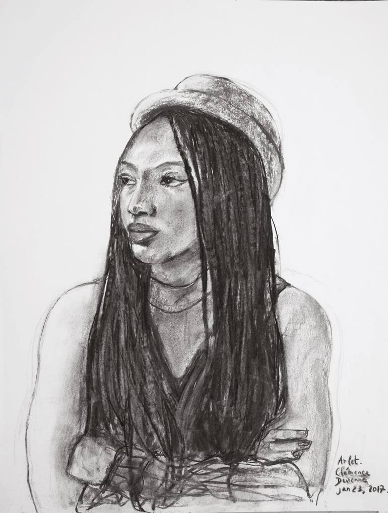Portrait of Arlet number 2 Drawing by clemence devienne | Saatchi Art