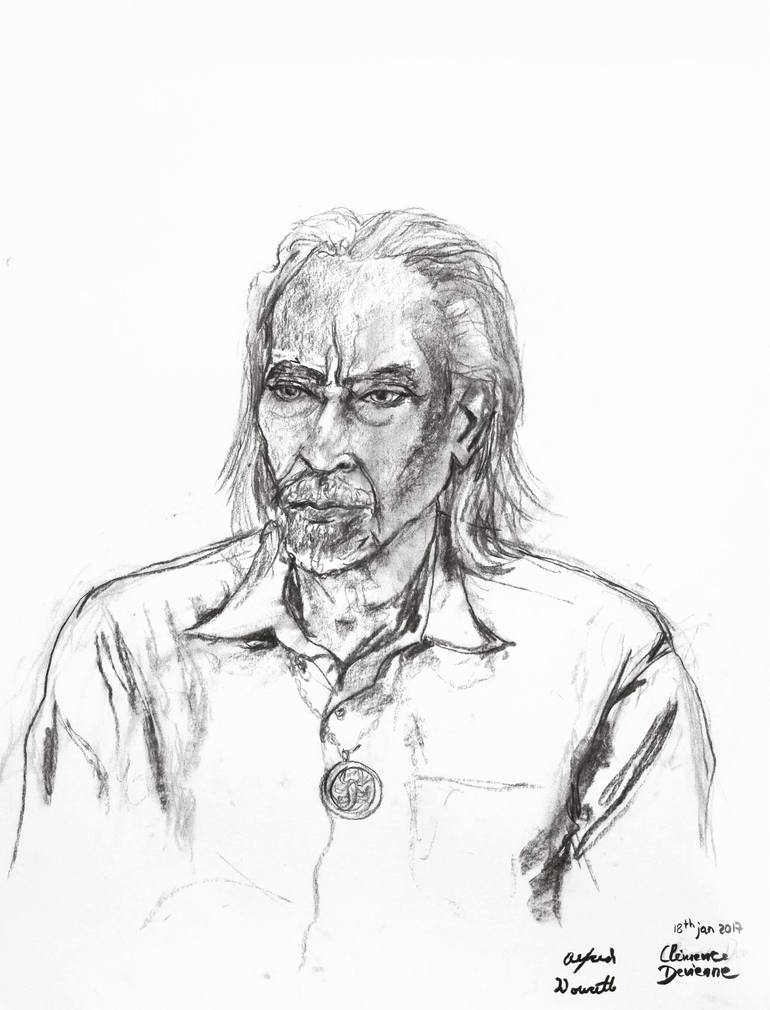 Portrait of Alfred Doucette Drawing by clemence devienne | Saatchi Art