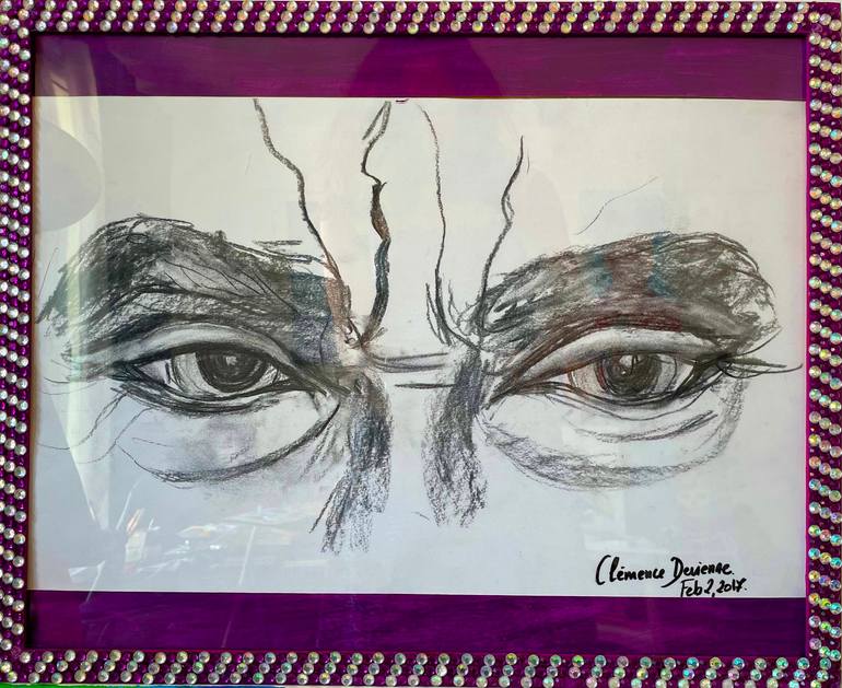 Alfred Doucette's eyes Drawing by clemence devienne | Saatchi Art