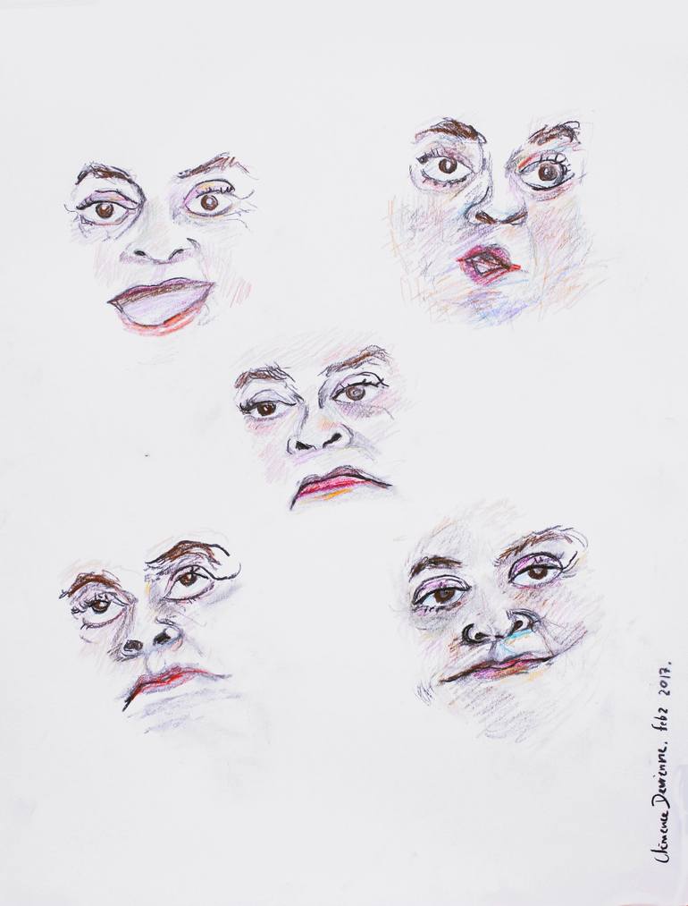 Faces of Deacon Drawing by clemence devienne | Saatchi Art