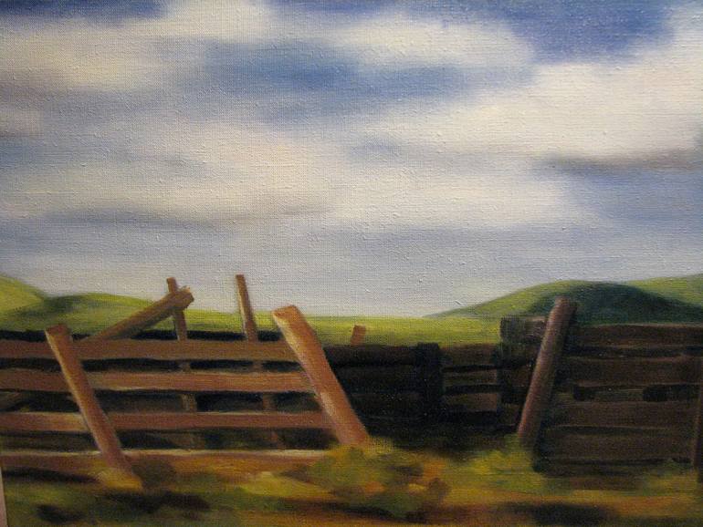 Sheepfold Painting by Inga Bjork Hardardottir | Saatchi Art