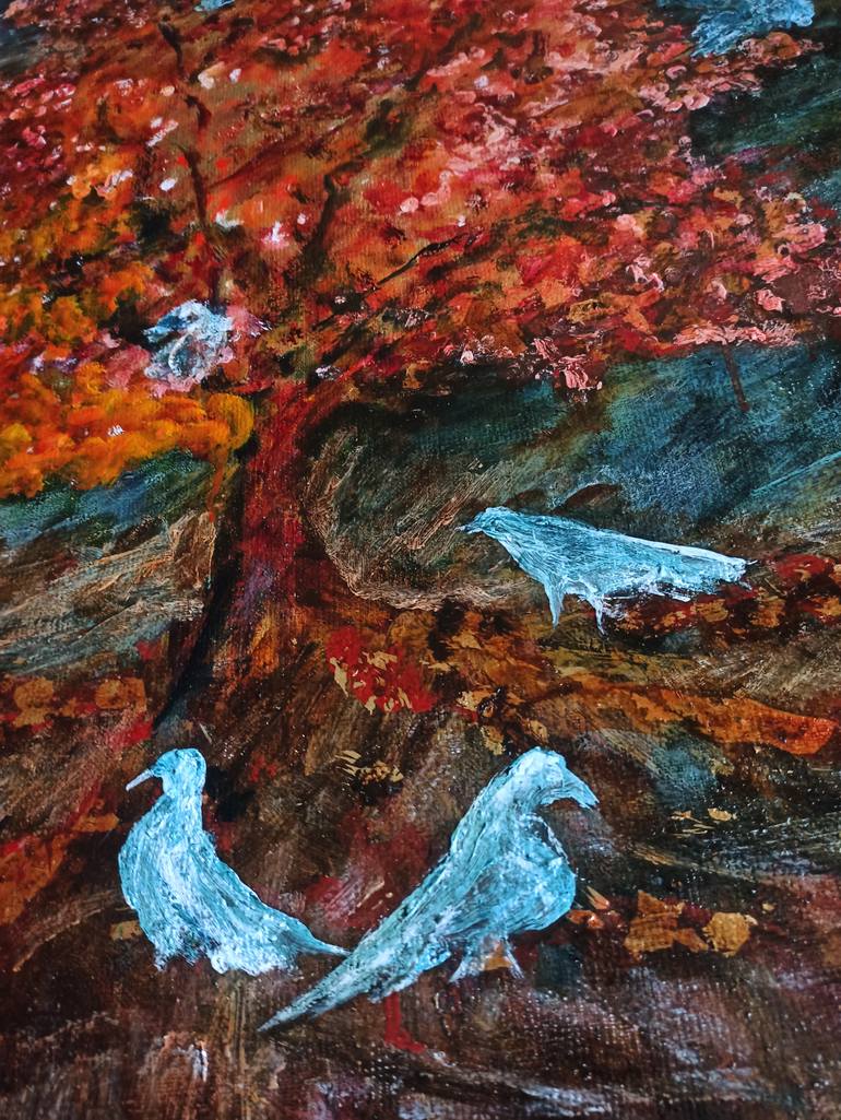 The Gold Tree Painting by Krzysztof Polak | Saatchi Art