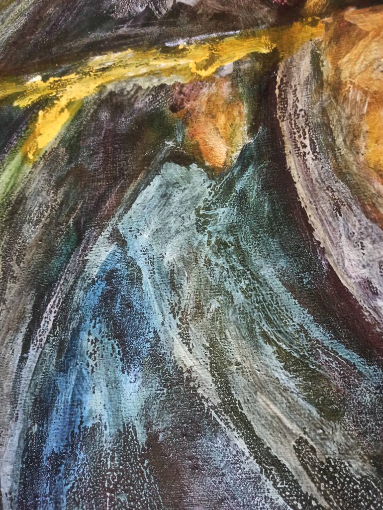 Fire Outpouring (#11) Painting by Krzysztof Polak | Saatchi Art