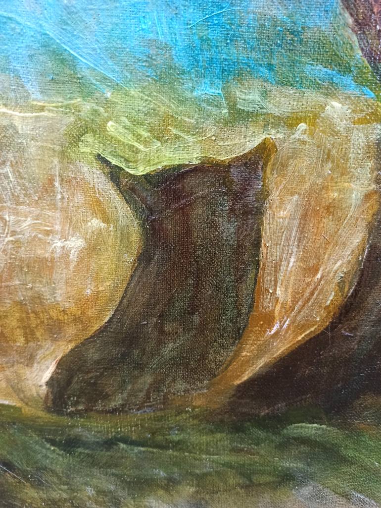 The Cats' Tree (#106) Painting by Krzysztof Polak | Saatchi Art