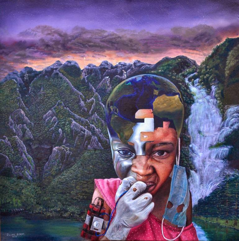 Post Humanity Painting by Adewumi Emmanuel | Saatchi Art