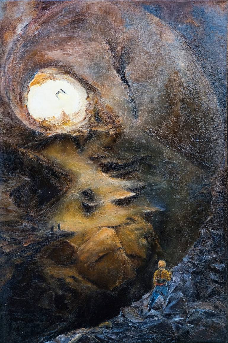 Stone landscape. Ascent Painting by Dmitry Kostko | Saatchi Art