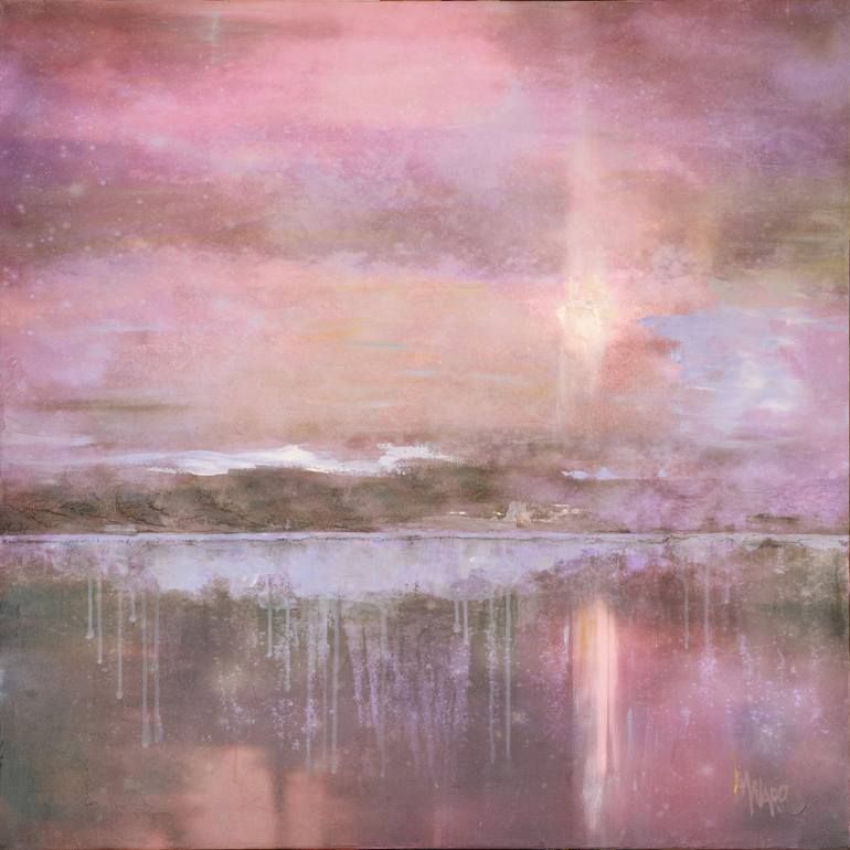 Visions of a Pink Sky Painting by Marc Ward | Saatchi Art