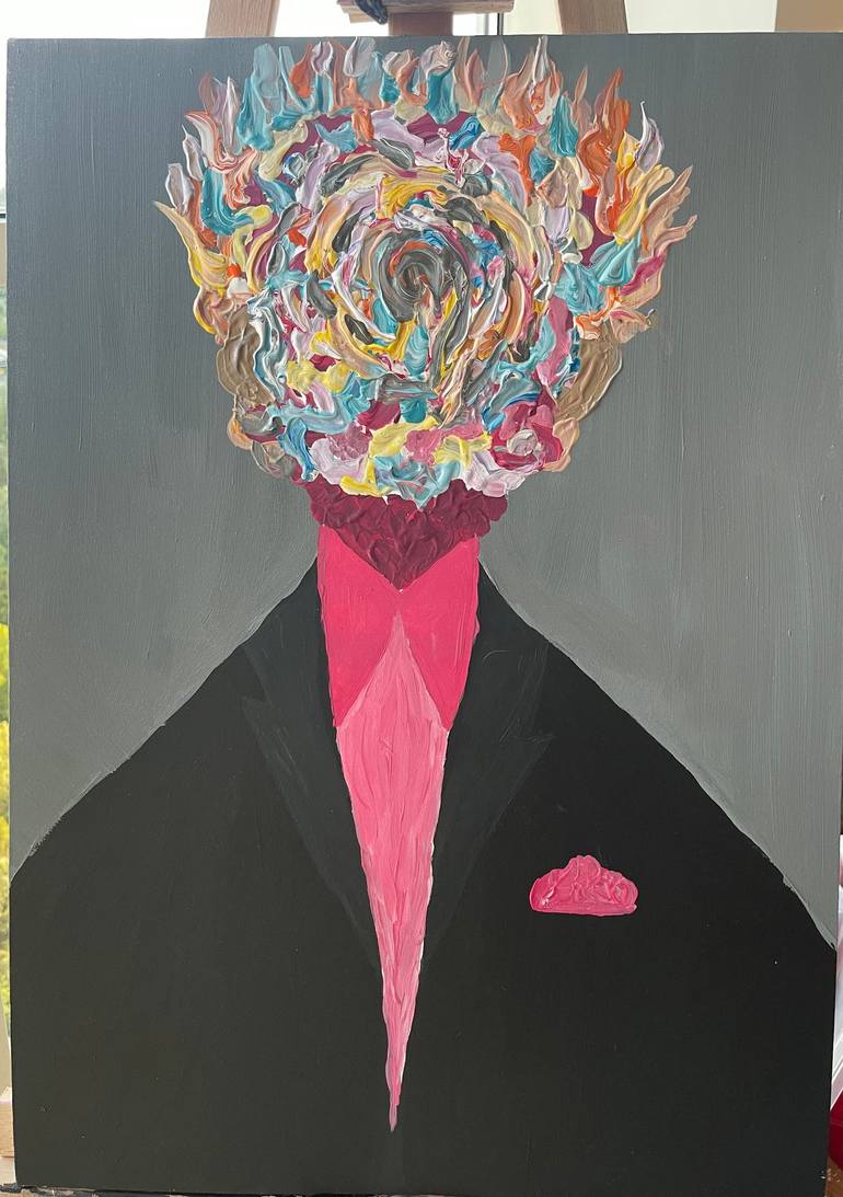 “Brain Drain” Painting by Sezen Ozdemir | Saatchi Art