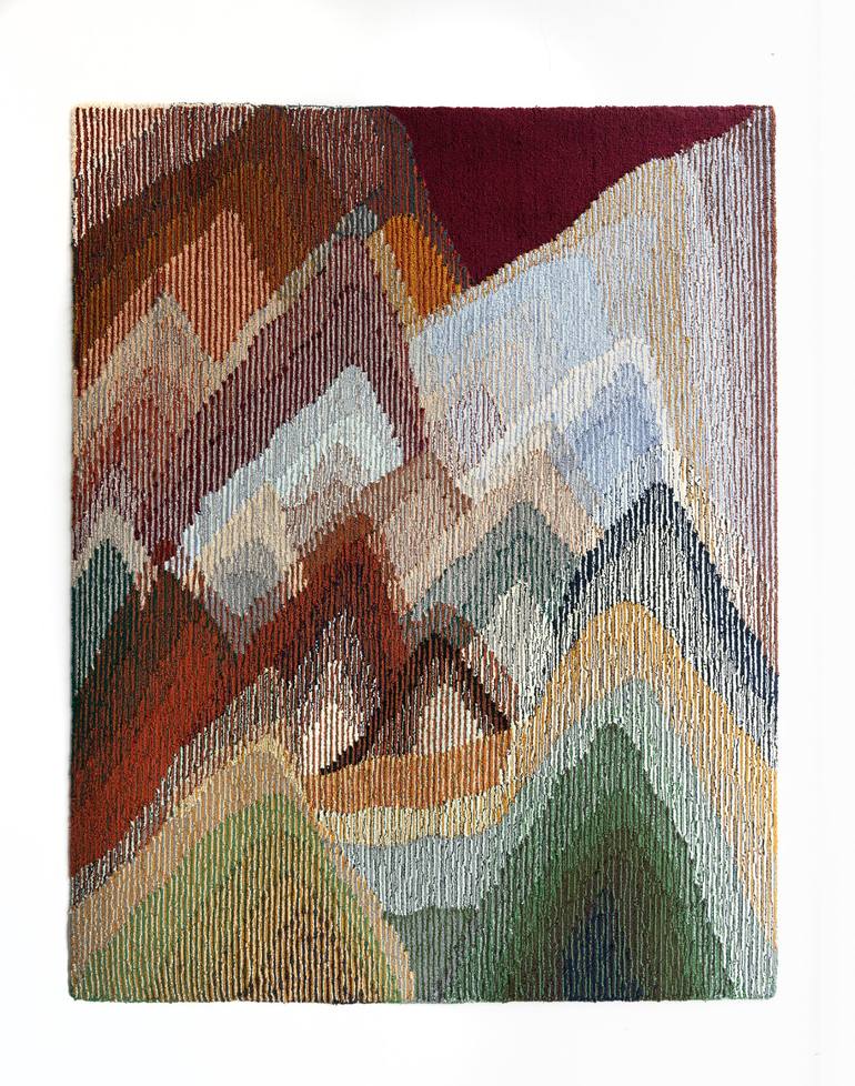 Painted peaks Tapestry Painting by Vanessa Valero | Saatchi Art