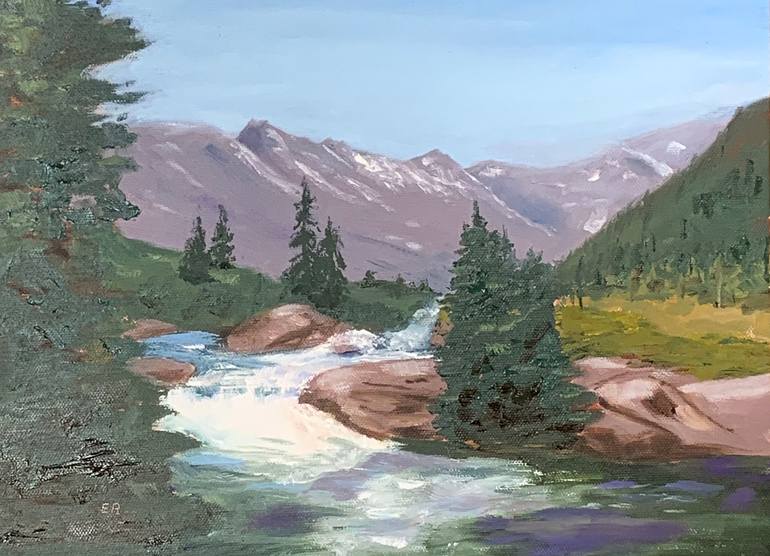 Mountain Splendor Painting by Edward Rosenfeld | Saatchi Art