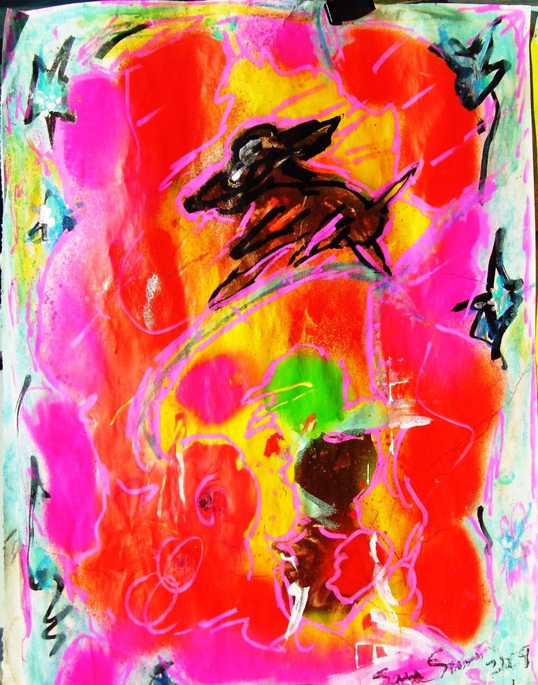 Angel with the Stars Painting by Sara Swinson | Saatchi Art