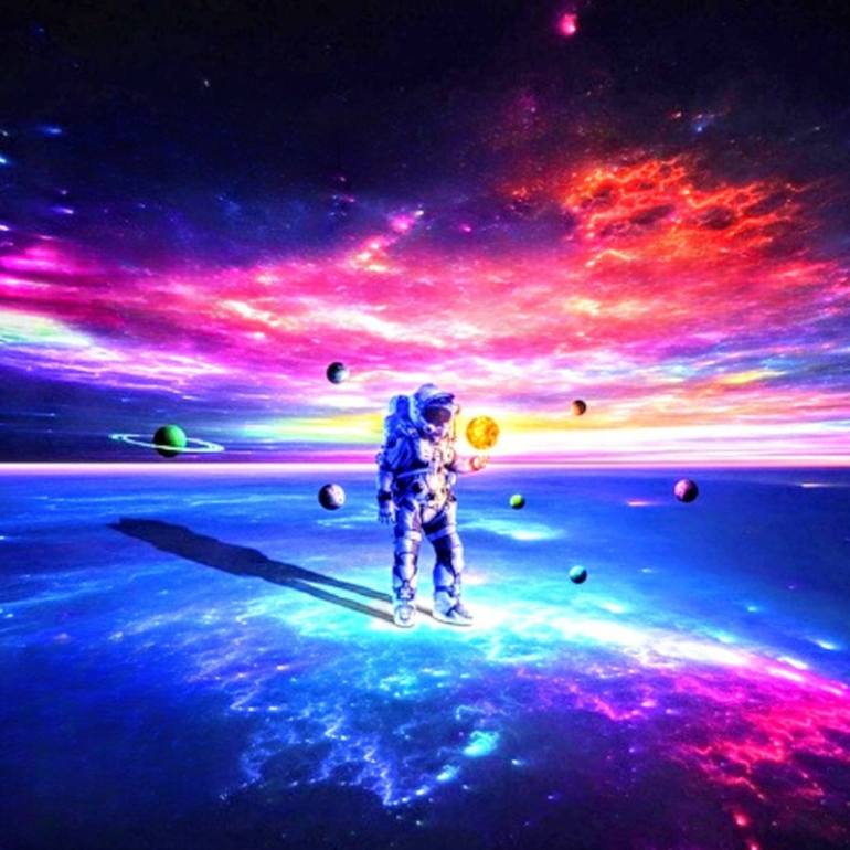 Outer space Painting by Annie B Toe | Saatchi Art