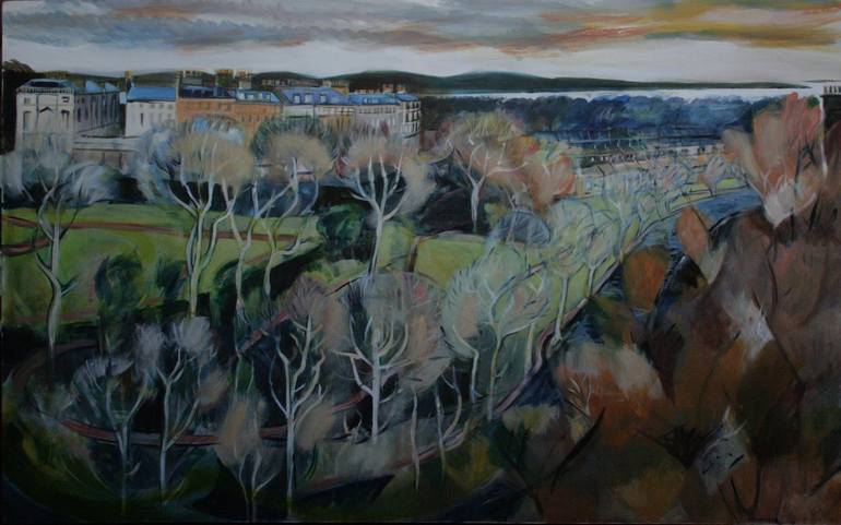 Comely Bank Row, Edinburgh Painting by Mary Louise Coulouris | Saatchi Art