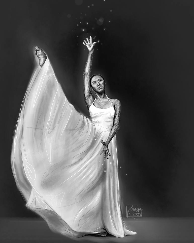 Reverence/ Judith Jamison Drawing by Victoria Krassa | Saatchi Art